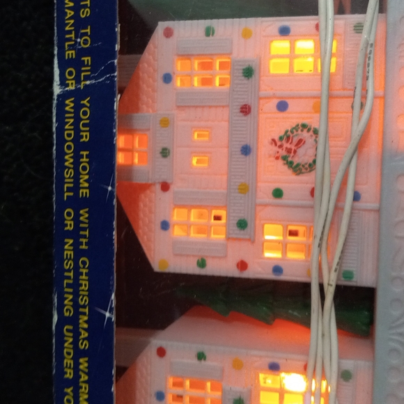 U L | Holiday | Vintage Village Scene Light String Small Houses | Poshmark